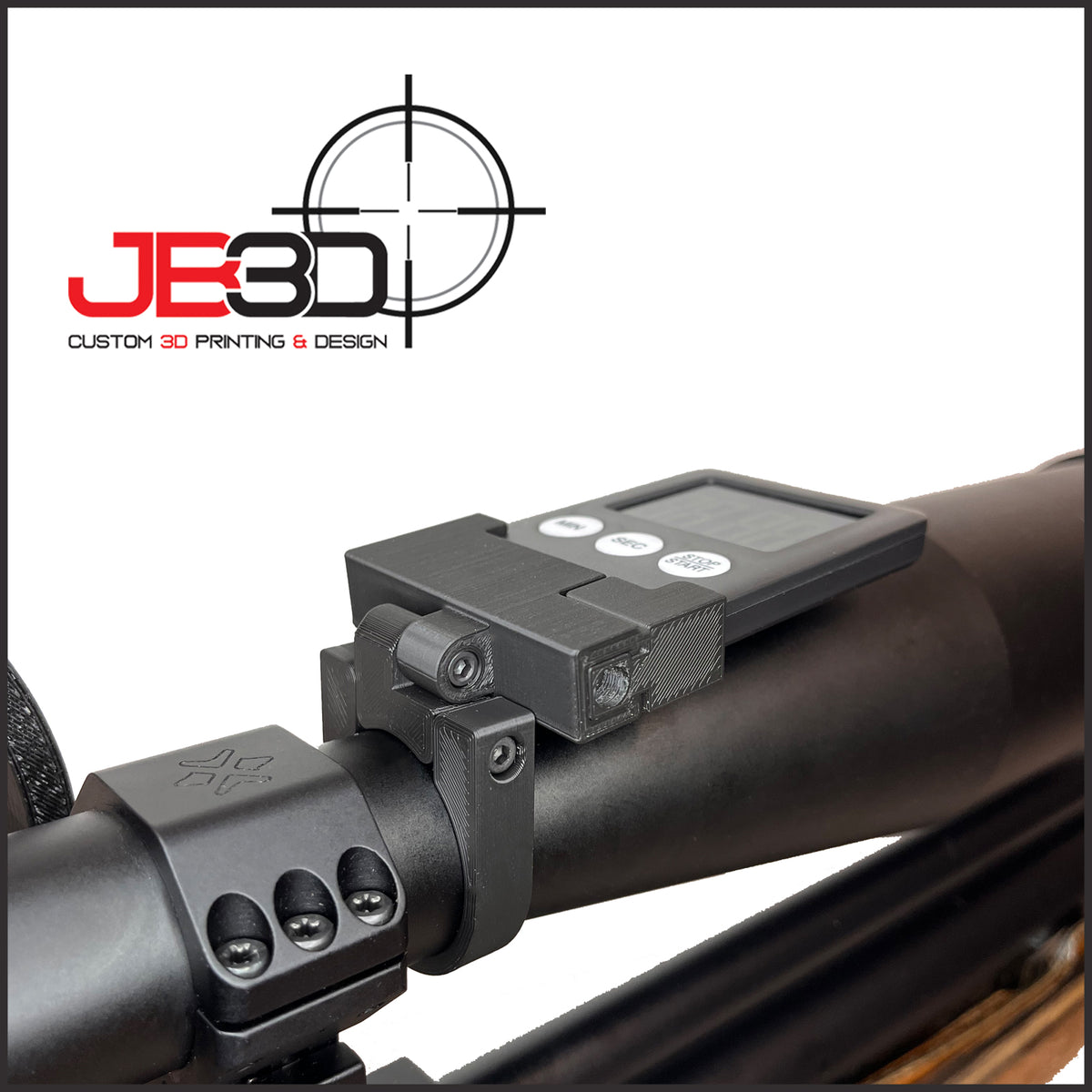 Rifle Scope Timer Clock and mount for Field Target FT HFT 25mm 30mm 34 ...